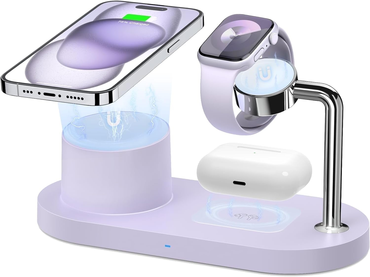 Magnetic Wireless Charger for iPhone: 3 in 1 Charging Station for ...