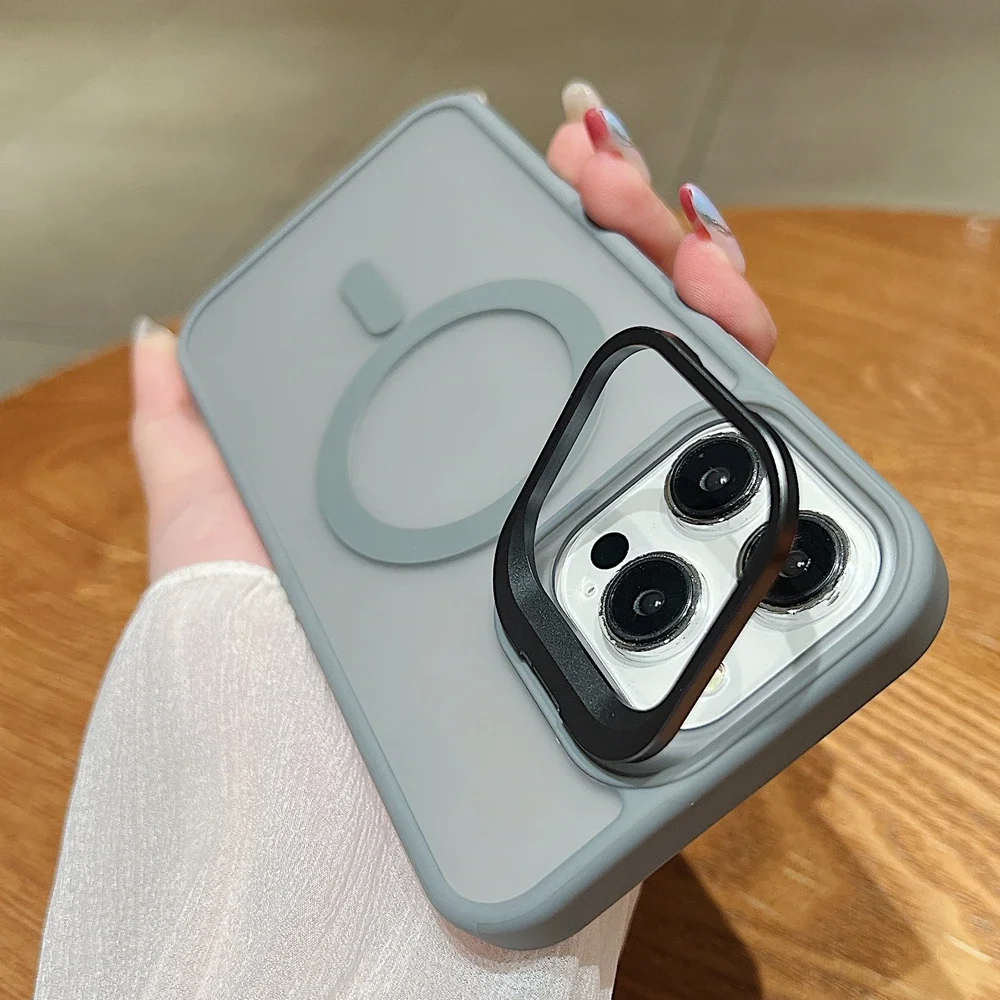 Magnetic Wireless Charging Matte Phone Case for iPhone 12 13 Mini 11 14 ...