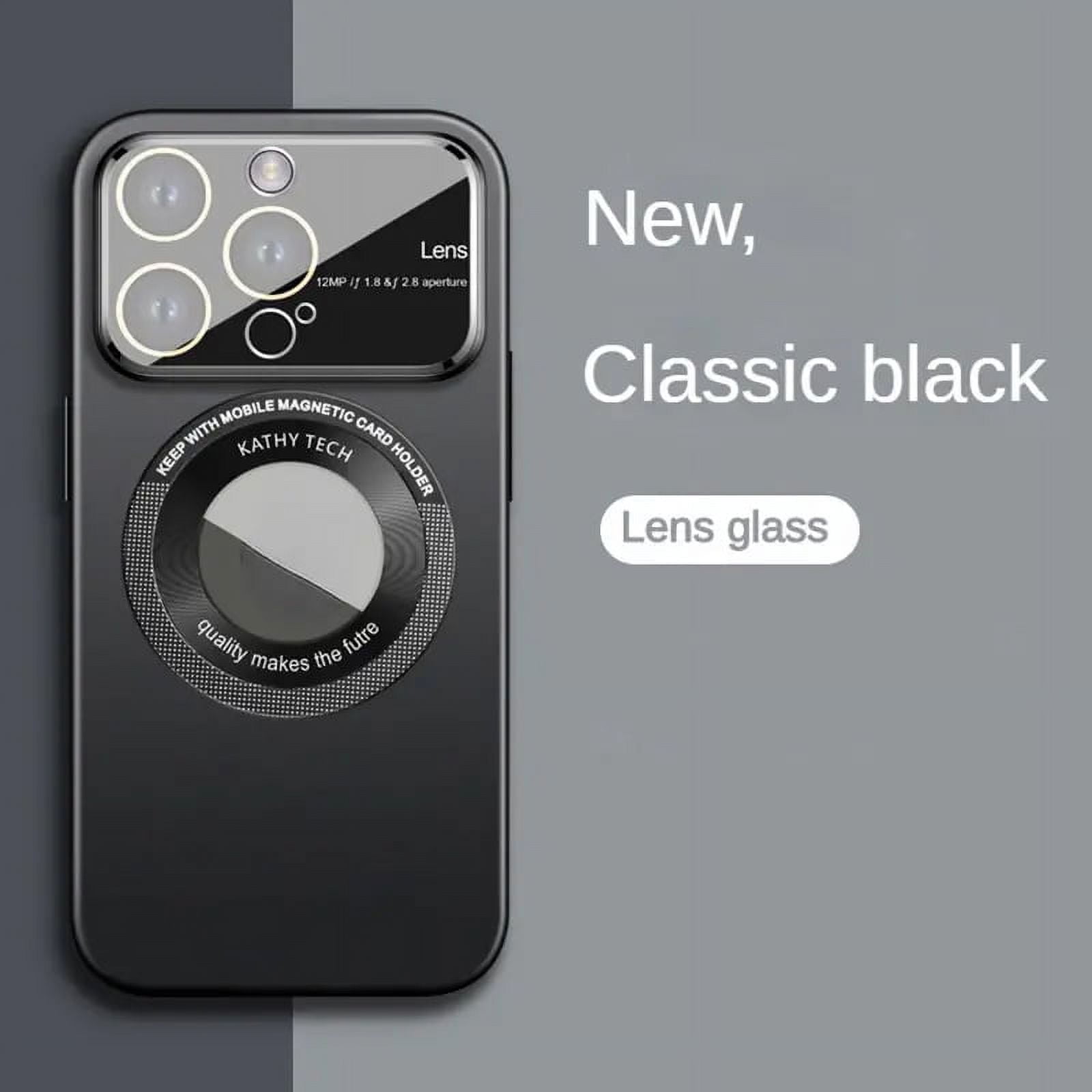 Magnetic Wireless Charging Phone Case Large Window Glass Anti-Lens Dust ...