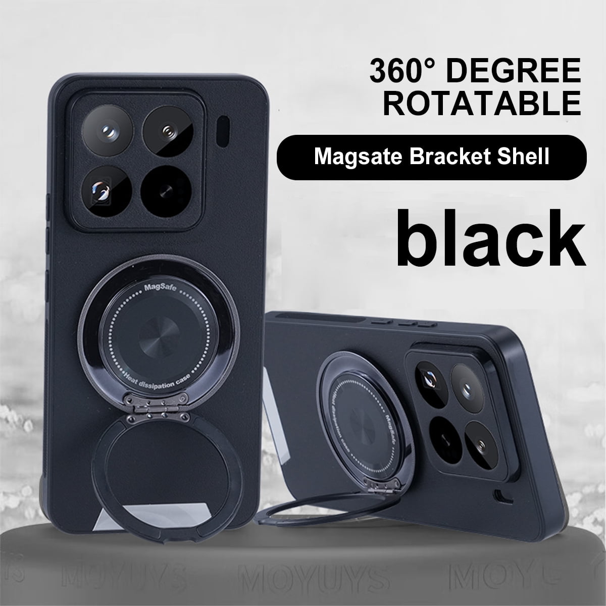 Magnetic Wireless Charging Ring Stand Case for iPhone 16 Pro Max 15 Pro ...