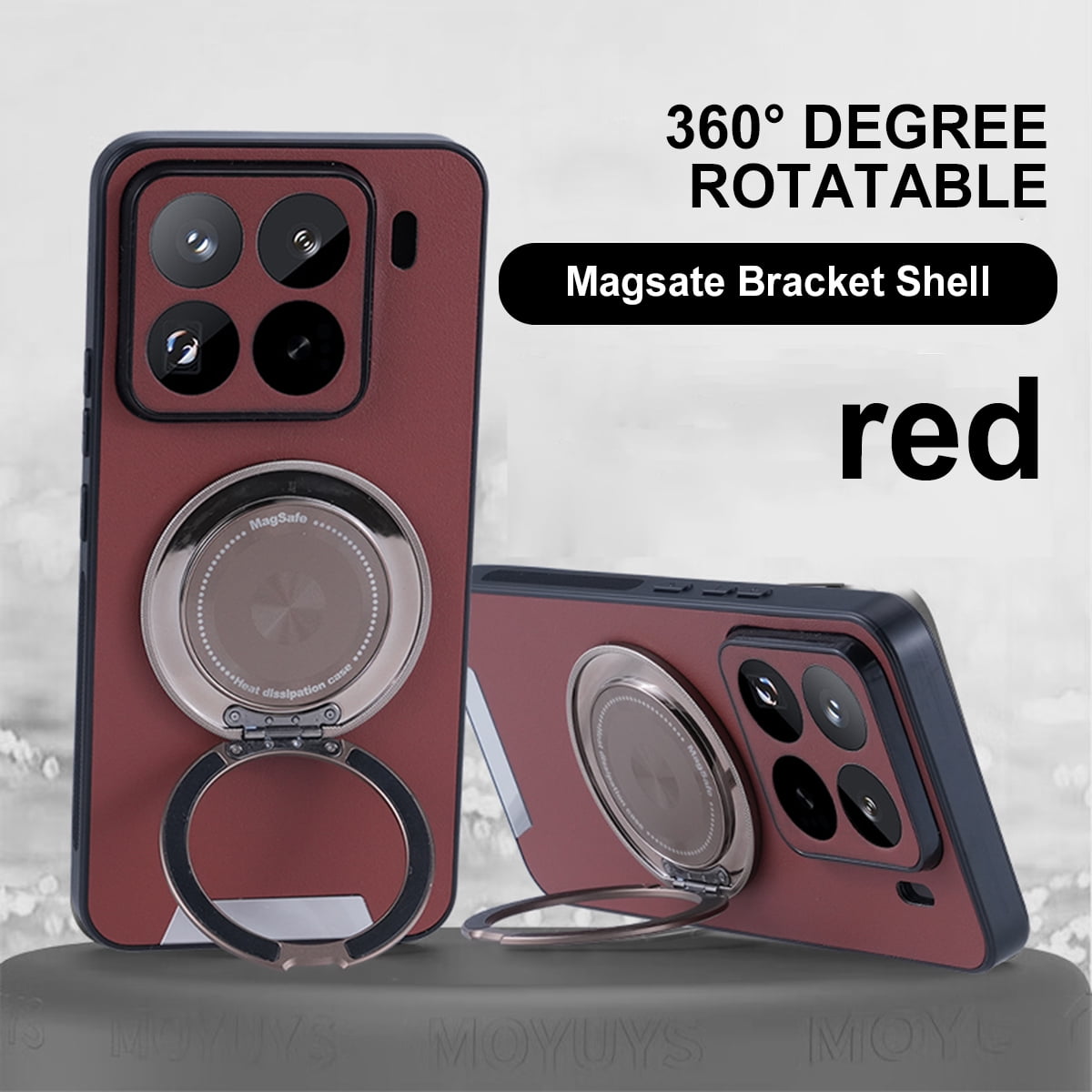 Magnetic Wireless Charging Ring Stand Case for iPhone 16 Pro Max 15 Pro ...