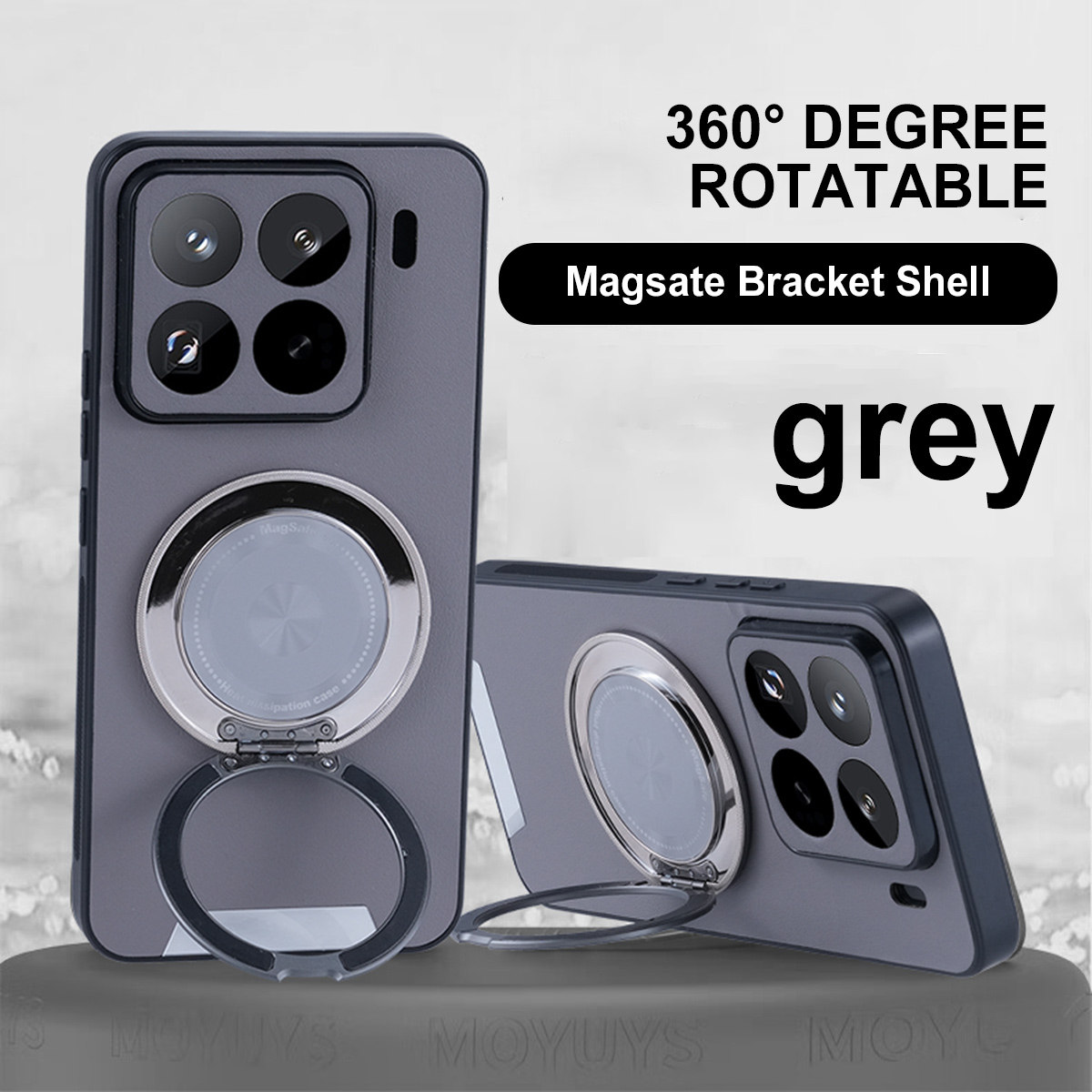 Magnetic Wireless Charging Ring Stand Case for iPhone 16 Pro Max 15 Pro ...