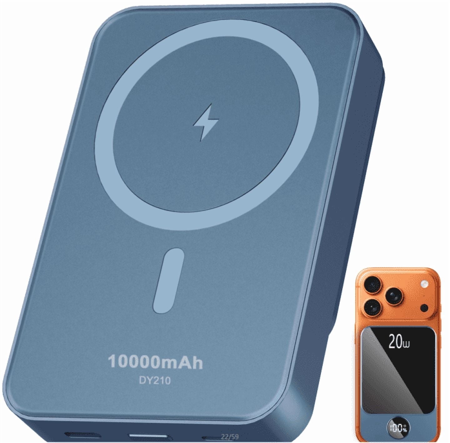 Magnetic Wireless Portable Charger, 10000mAh Power Bank with PD20w Fast ...