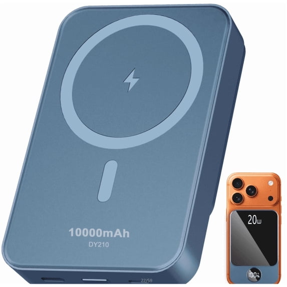 Magnetic Wireless Portable Charger, 10000mAh Power Bank with PD20w Fast ...