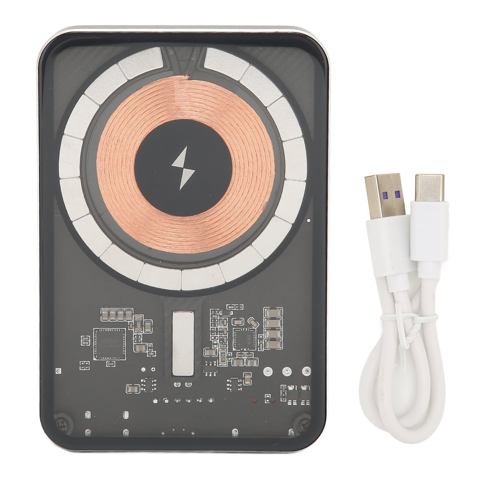 Magnetic Wireless Power Bank 10000mAh Portable Magnetic Transparent ...