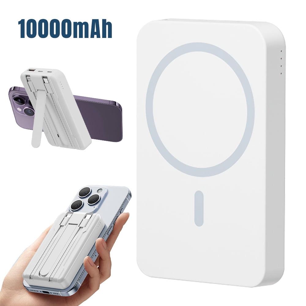 Magnetic Wireless Power Bank -DFITO 10000mAh Portable Charger 15W PD Fast Charging with Built-in ...