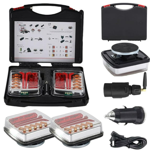 Magnetic Wireless Trailer Light Kit, Trailer LED Magnetic Towing Tail ...