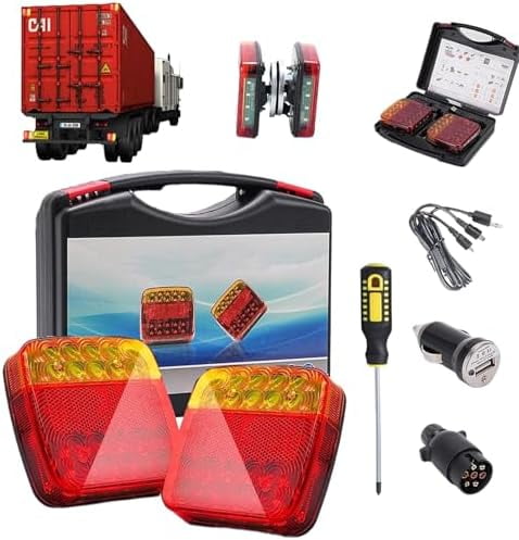 Magnetic Wireless Trailer Lights Kit, Wireless Rechargeable Heavy-Duty ...