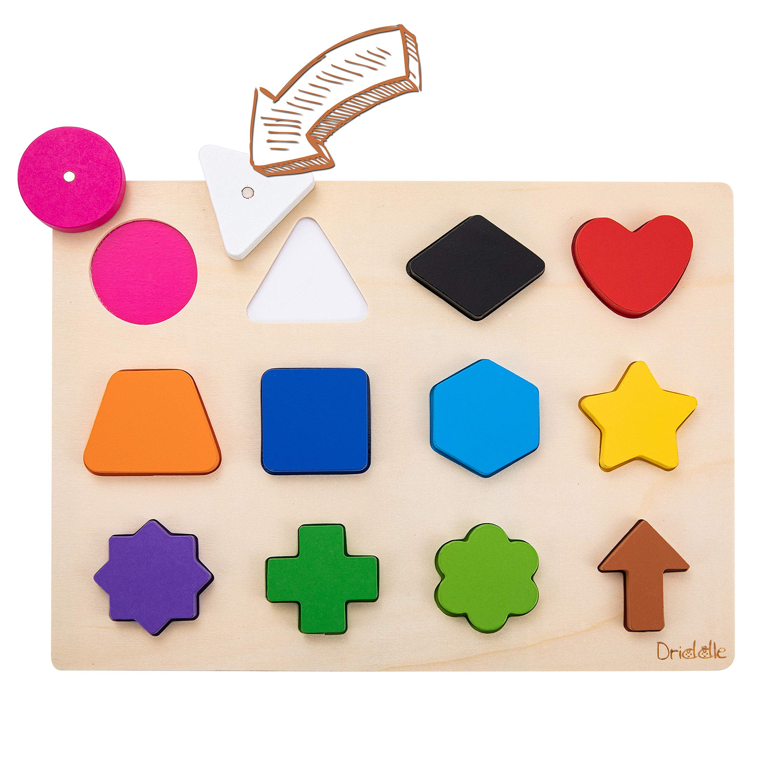 Magnetic Wooden Educational Shape MMF7 Puzzle - Learn Colors & Shape ...