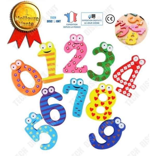 Magnetic Wooden Number Puzzle, Refrigerator Math Game for Kids Ages 3 ...