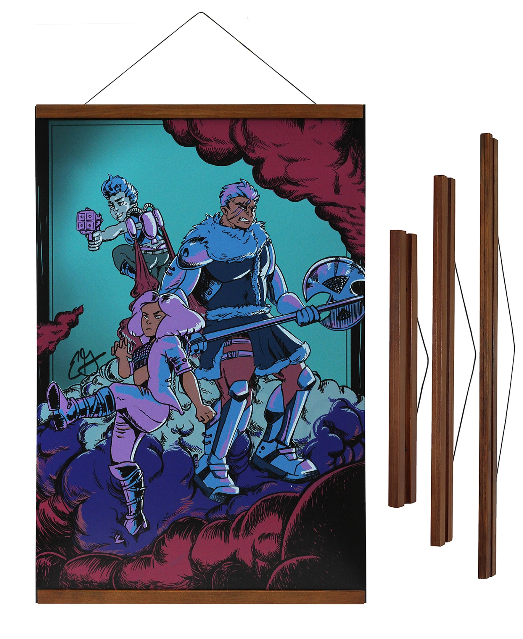 Magnetic Wooden Poster Hanger Frame, 12" Wide - Walmart.com