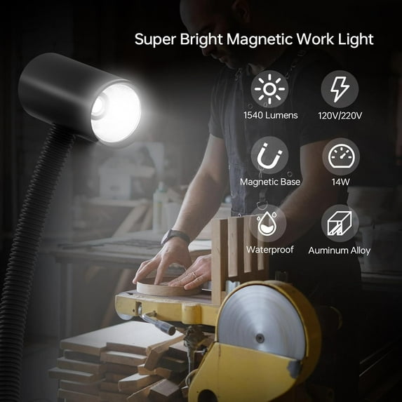 Magnetic Work Light, 1540 Lumens Led Machine Light with Strong Magnetic ...