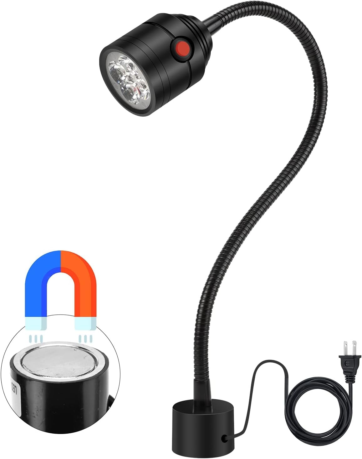 Magnetic Work Light, LED Machine Light with Flexible Gooseneck and ...