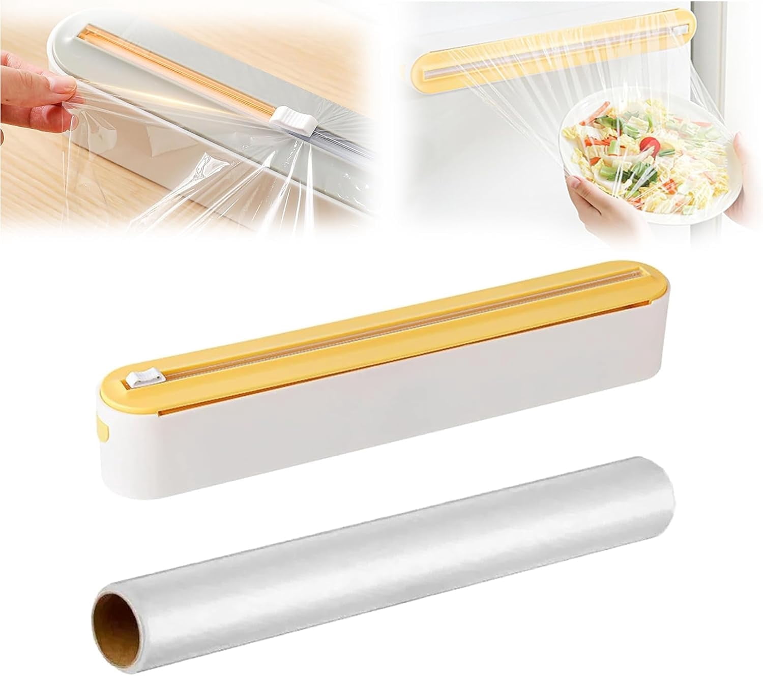 Magnetic Wrap Dispenser with Cutter, Cling Film Dispenser Stripe Sturdy ...