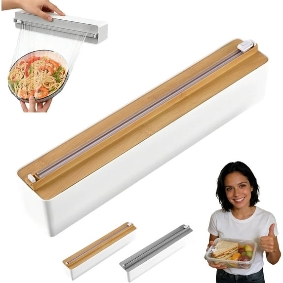 Magnetic Wrap Dispenser with Slide Cutter, Wall-Mounted Magnetic ...