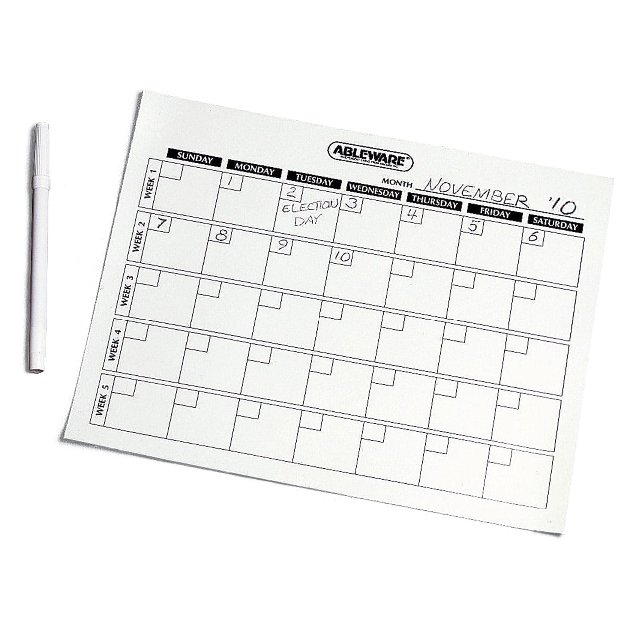 Magnetic Write-On-Wipe-Off Generic Calendar - Walmart.com