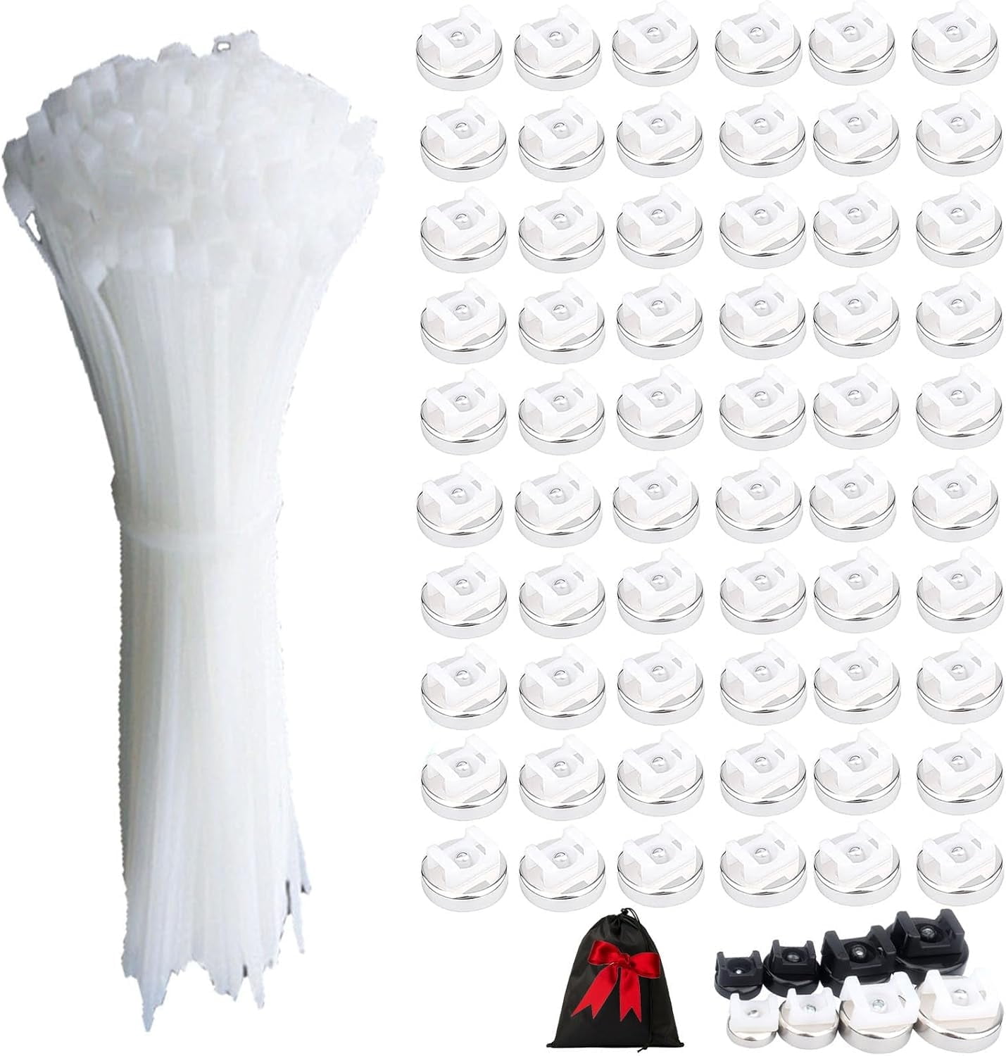 Magnetic Zip Tie Mount Kit, Magnetic Cable Zip Tie Mount Kit – Smart ...