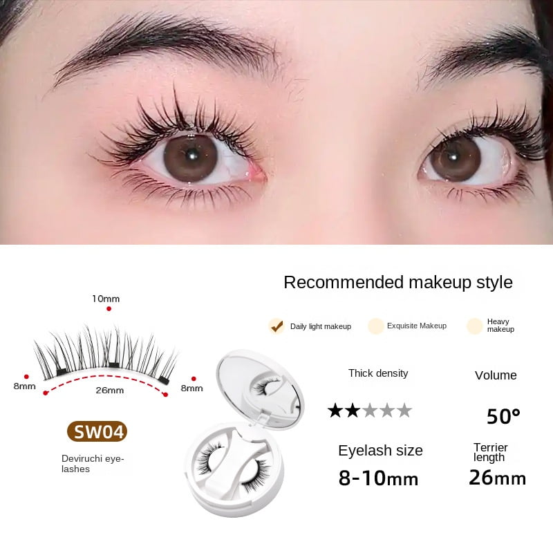 Magnetic false eyelashes, reusable dual magnetic false eyelashes with ...
