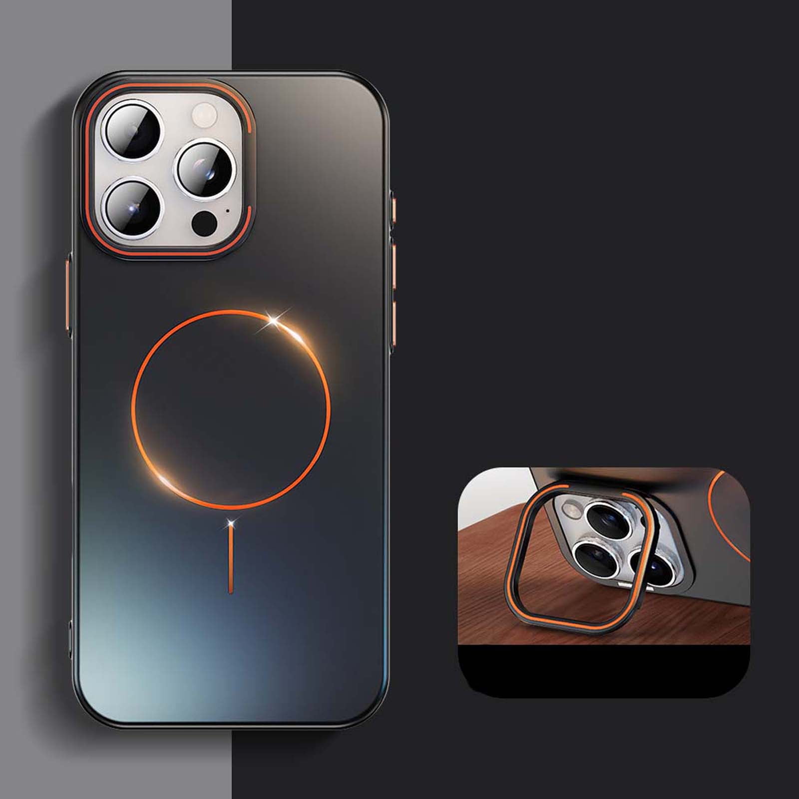 Magnetic for iPhone 13 Pro Max Case, Built-in Camera Stash Stand ...