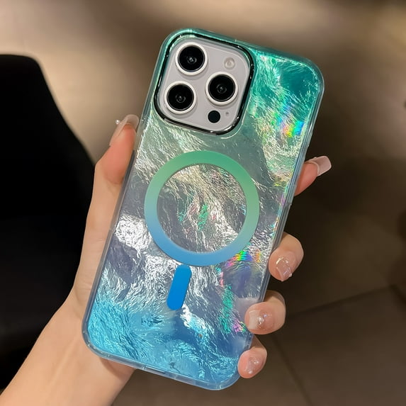 Magnetic for iPhone 13 Pro Max Case with Glitter Laser Back [Compatible ...