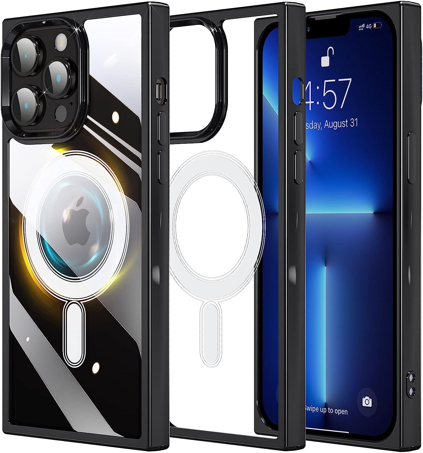 Magnetic iPhone 13 Pro Max Case Square Edge for Women Men[Compatible ...