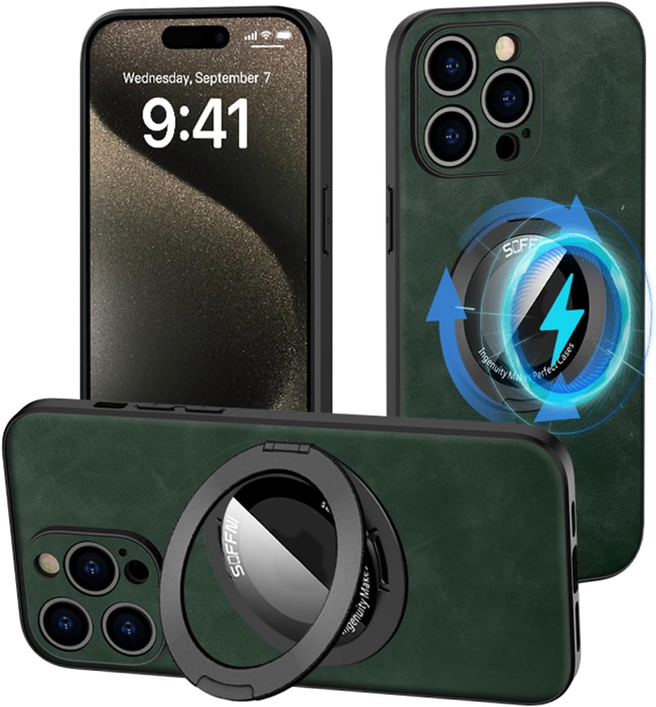 Magnetic for iPhone 13 Pro Max Case with Stand Compatible with MagSafe ...