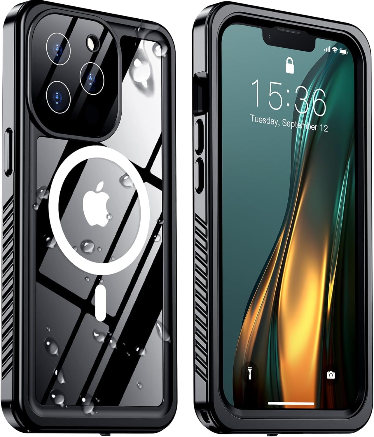 Magnetic for iPhone 13 Pro Max Case Waterproof, Built-in Screen ...