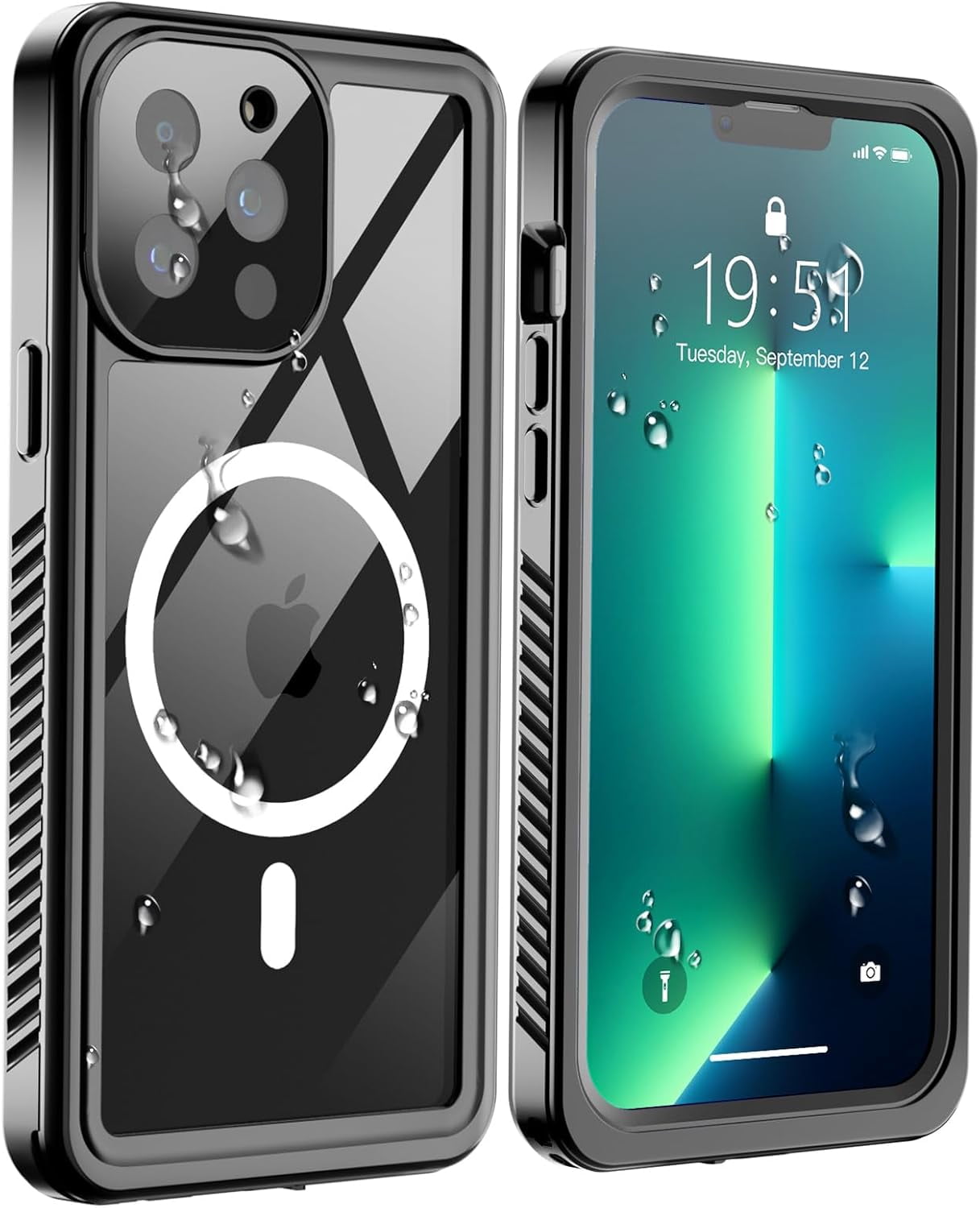 Magnetic for iPhone 13 Pro Waterproof Case,[Built-in Screen Protector ...