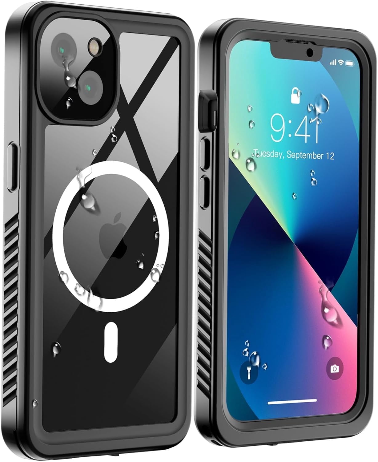 Magnetic for iPhone 13 Waterproof Case,[Built-in Screen Protector][IP68 ...