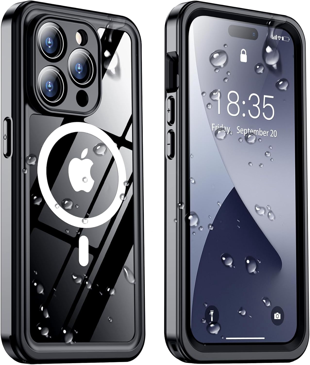 Magnetic for iPhone 14 Pro Case Waterproof, Built-in Screen Protector ...