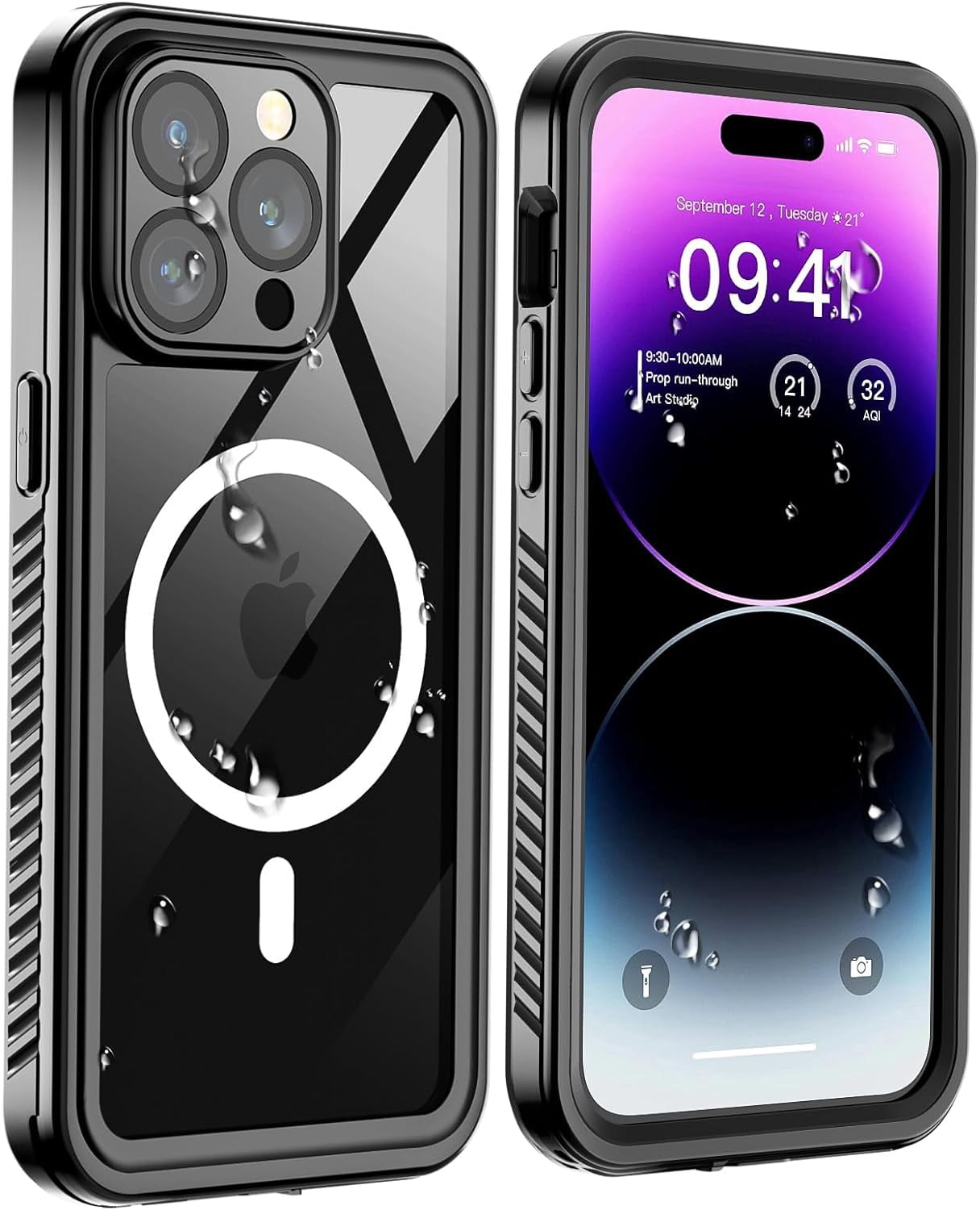 Magnetic for iPhone 14 Pro Waterproof Case,[Built-in Screen Protector ...