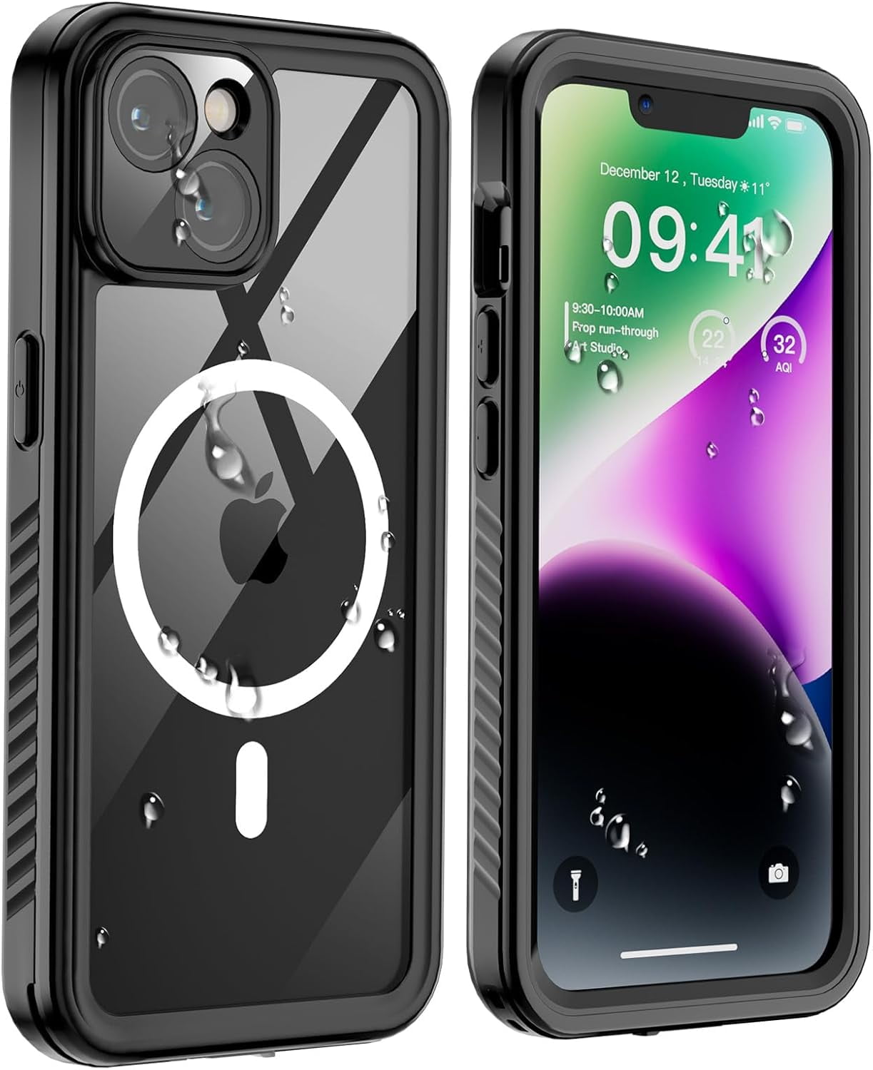 Magnetic for iPhone 14 Waterproof Case,[Built-in Screen Protector][IP68 ...