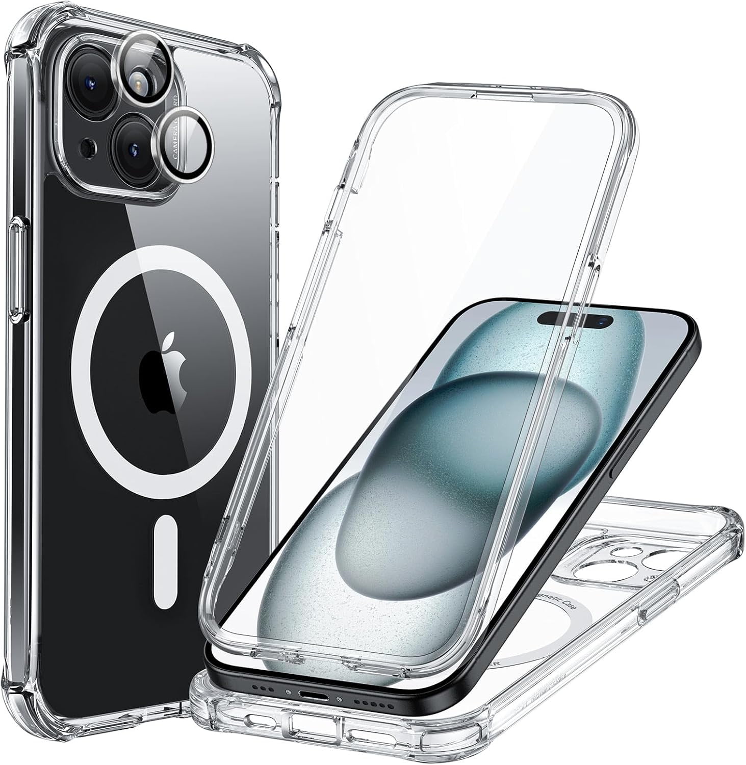Magnetic for iPhone 15 Case [Compatible with MagSafe] Full-Body ...