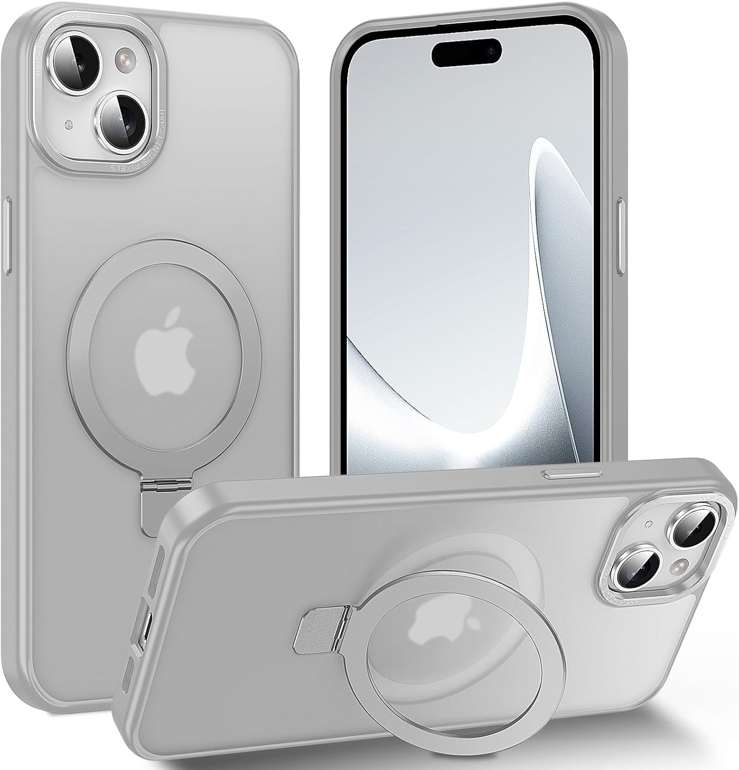 Magnetic for iPhone 15 Plus Case with Ring Stand, [10 FT Drop ...