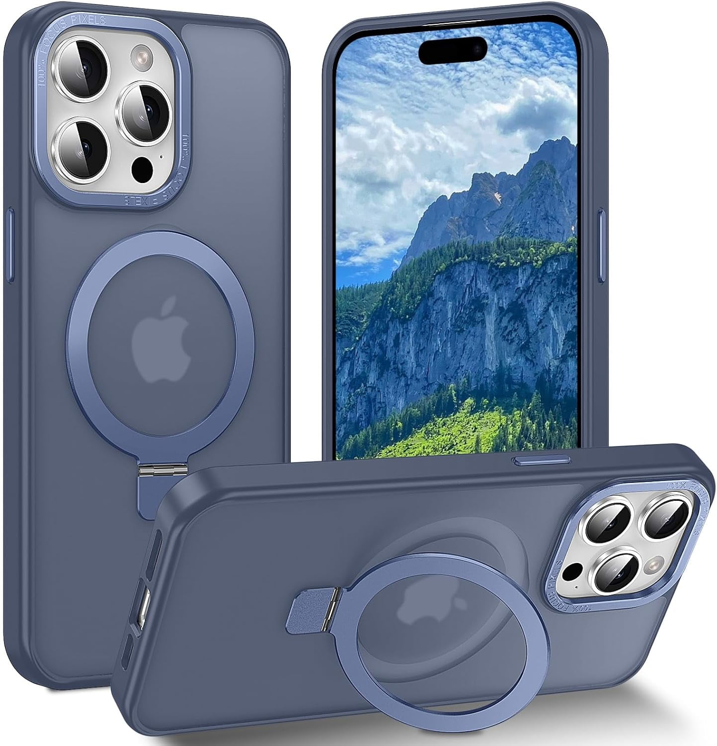 Magnetic for iPhone 15 Pro Max Case with Ring Stand, [10 FT Drop ...