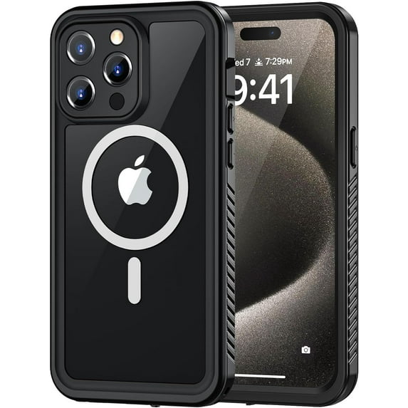 Magnetic for iPhone 15 Pro Max Case, Waterproof Shockproof Dustproof ...