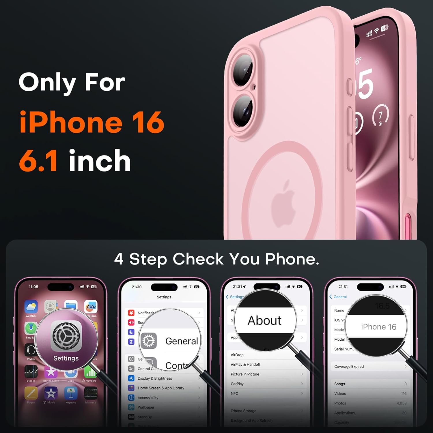 Magnetic for iPhone 16 Case, Upgraded Full Camera Protection ...