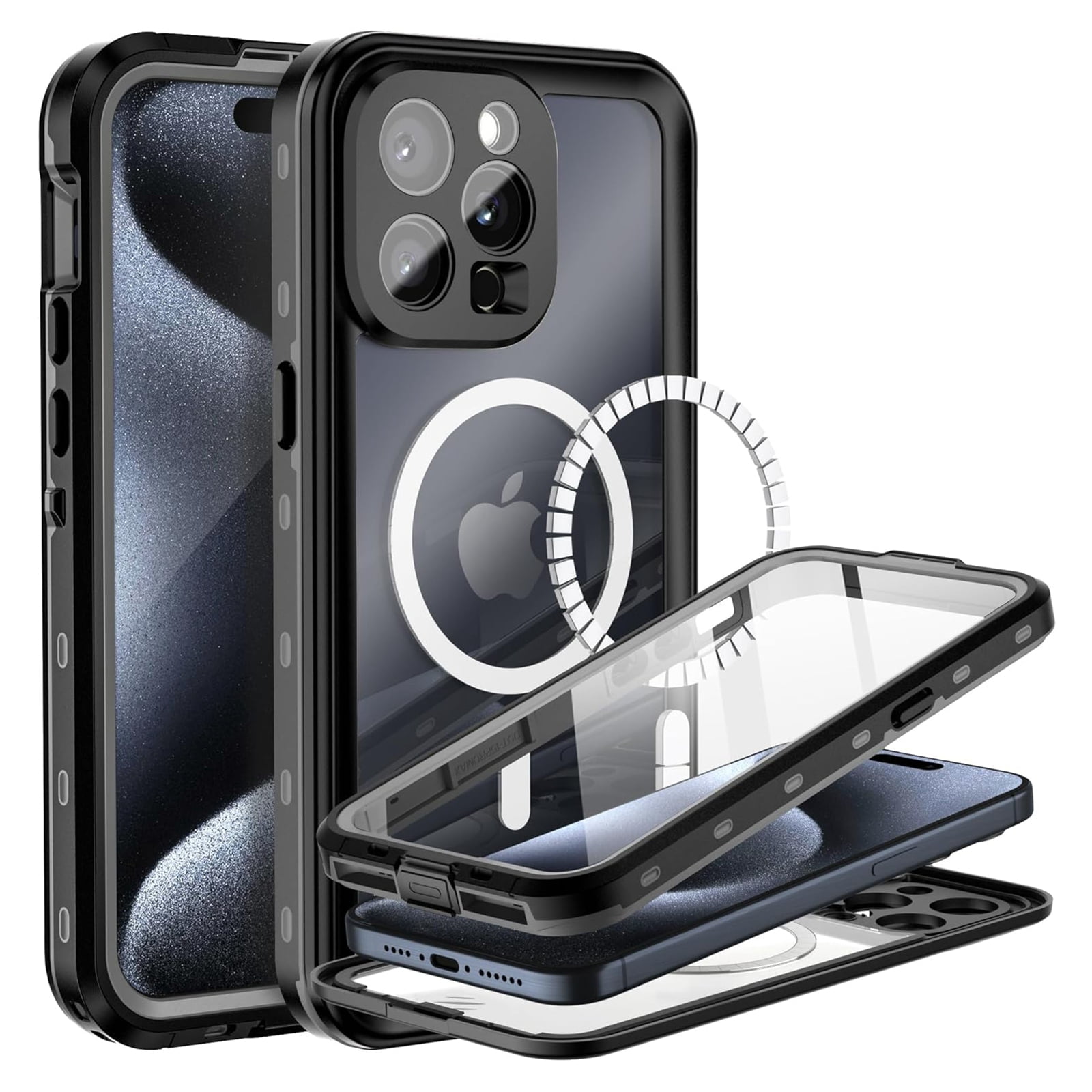 Magnetic for iPhone 16 Plus Case Waterproof,Built-in Screen & Camera Lens Protector[IP68 ...