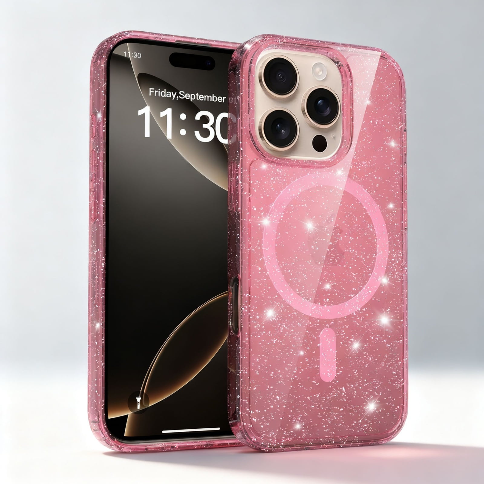 Magnetic For iPhone 16e Phone Case,Compatible with Mag-Safe,Cute Bling ...
