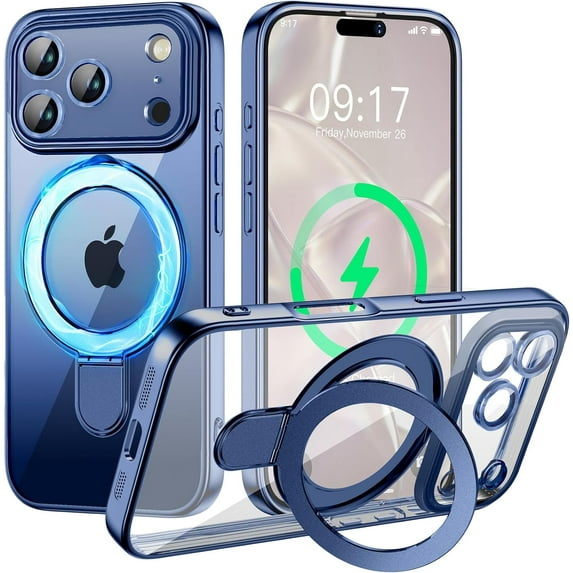 Magnetic for iPhone 17 Pro Case with Invisible Stand[Compatible with ...