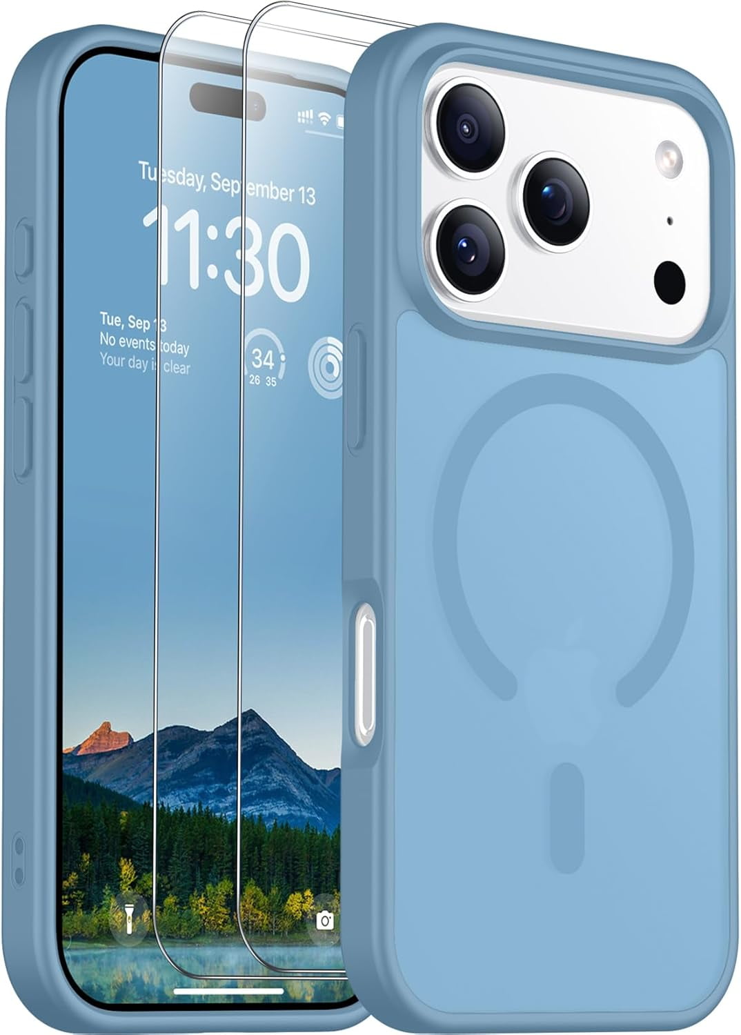 Magnetic for iPhone 17 Pro Max Case, Translucent Matte Case with 2PCS ...