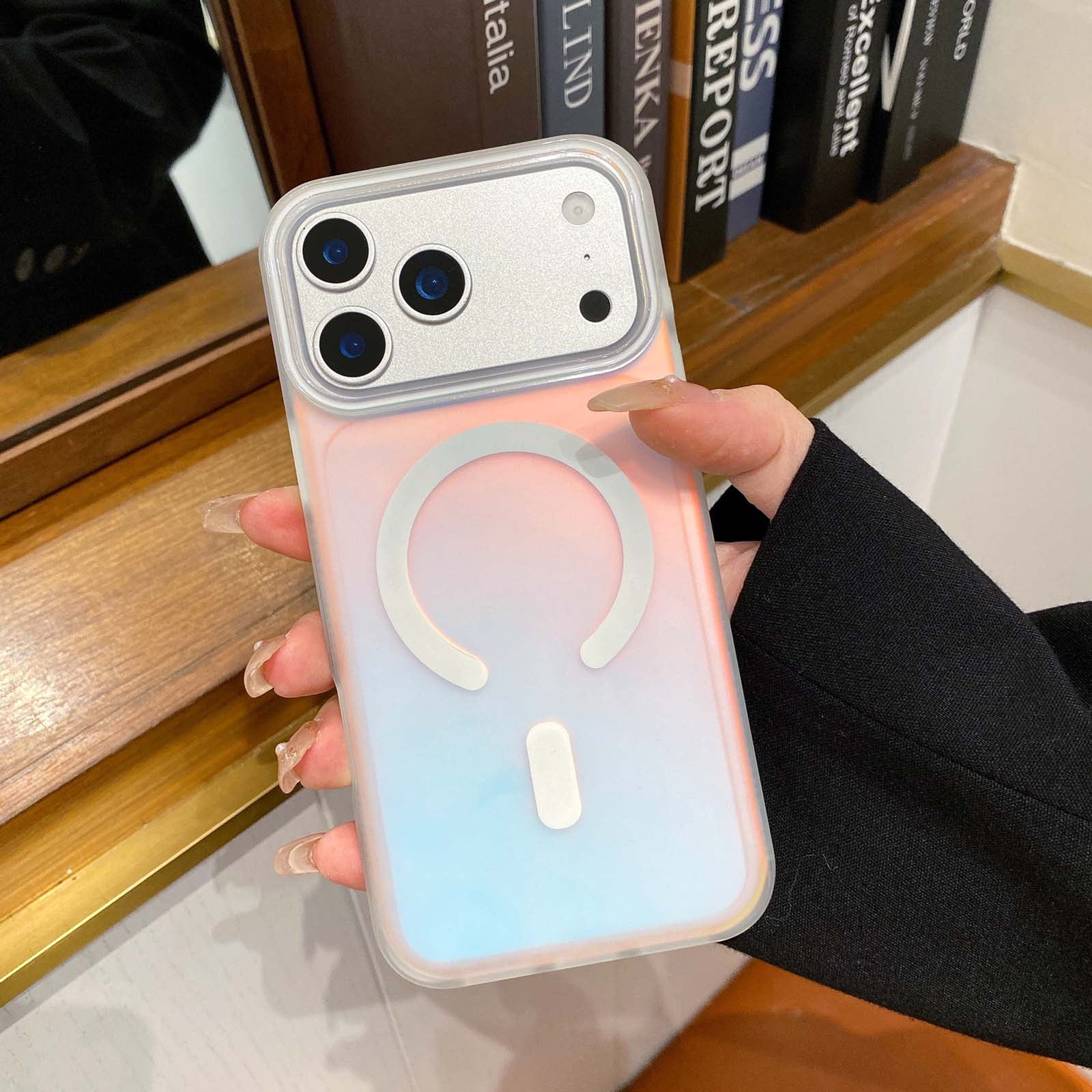 Magnetic For iPhone 17 Pro Phone Case,Dazzling Discolored Back Design ...