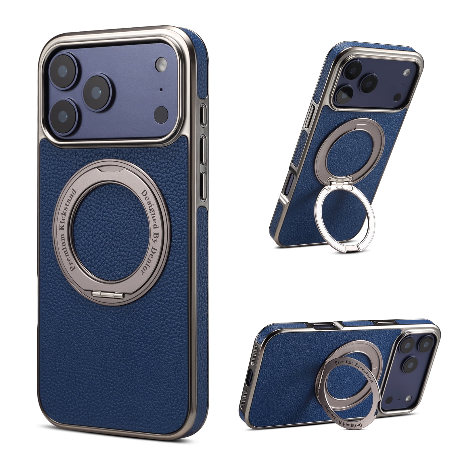 Magnetic for iPhone 17 Pro Premium PU Leather Case, Classic Invisible ...