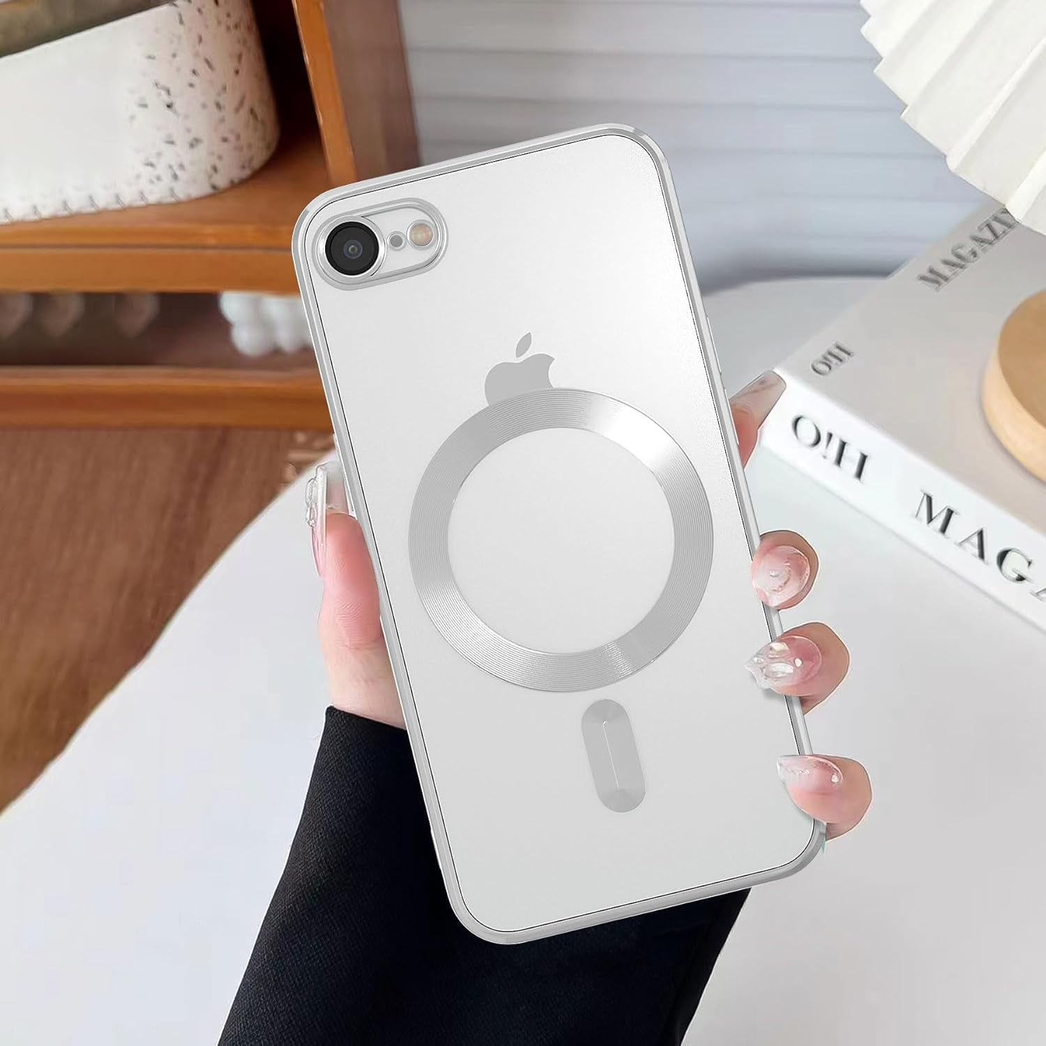 Magnetic for iPhone 8 Case,Electroplated Clear Slim iPhone 8 Phone Case ...