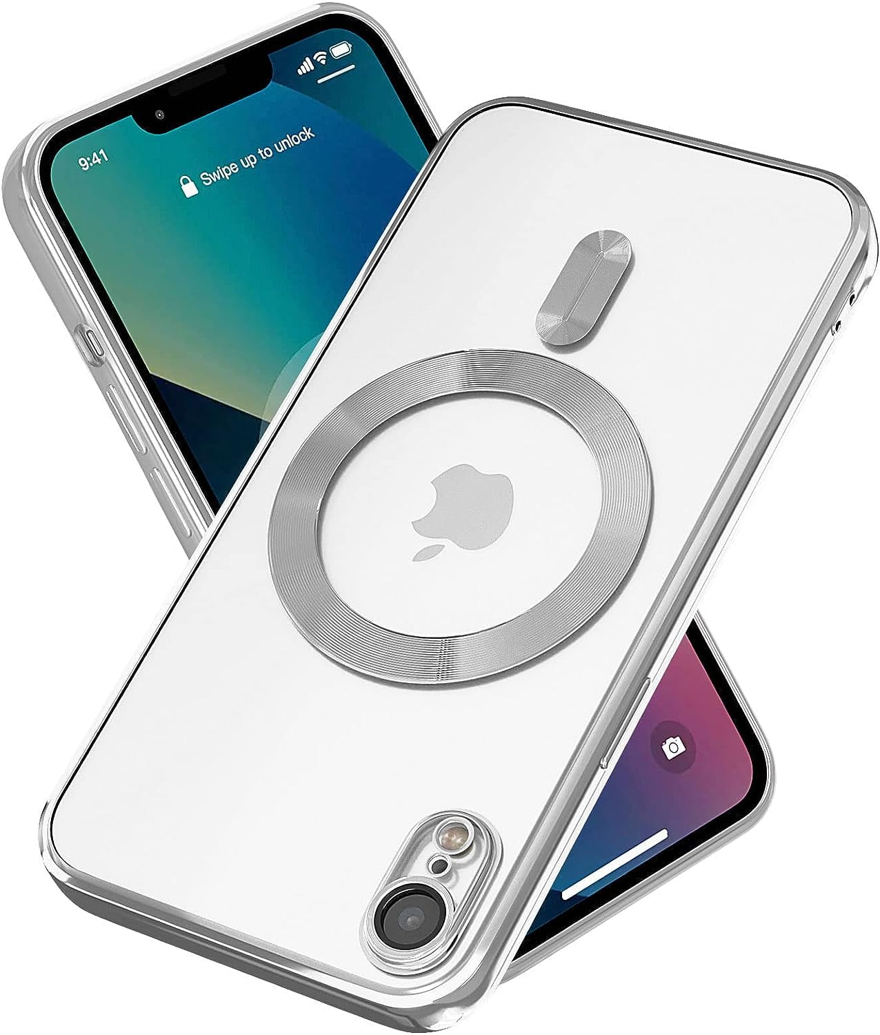 Magnetic for iPhone XR Case,Electroplated Clear Slim iPhone XR Phone ...