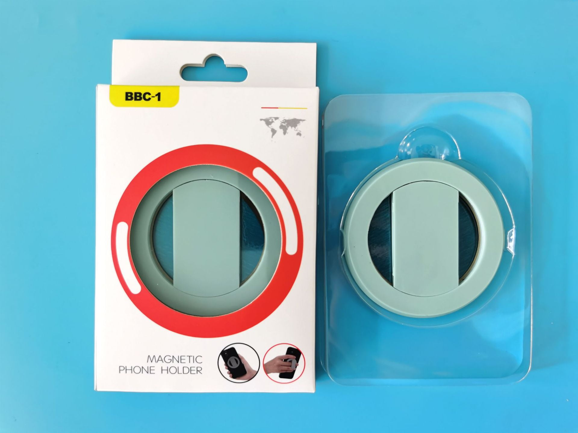 Magnetic mobile phone bracket 360 Rotating desktop bracket 3mm thin ...