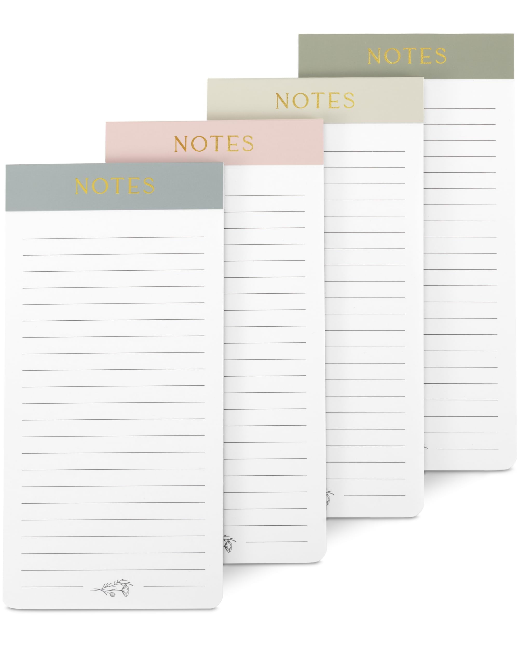 Magnetic notepads for fridge, set of 4 lined grocery shopping lists ...