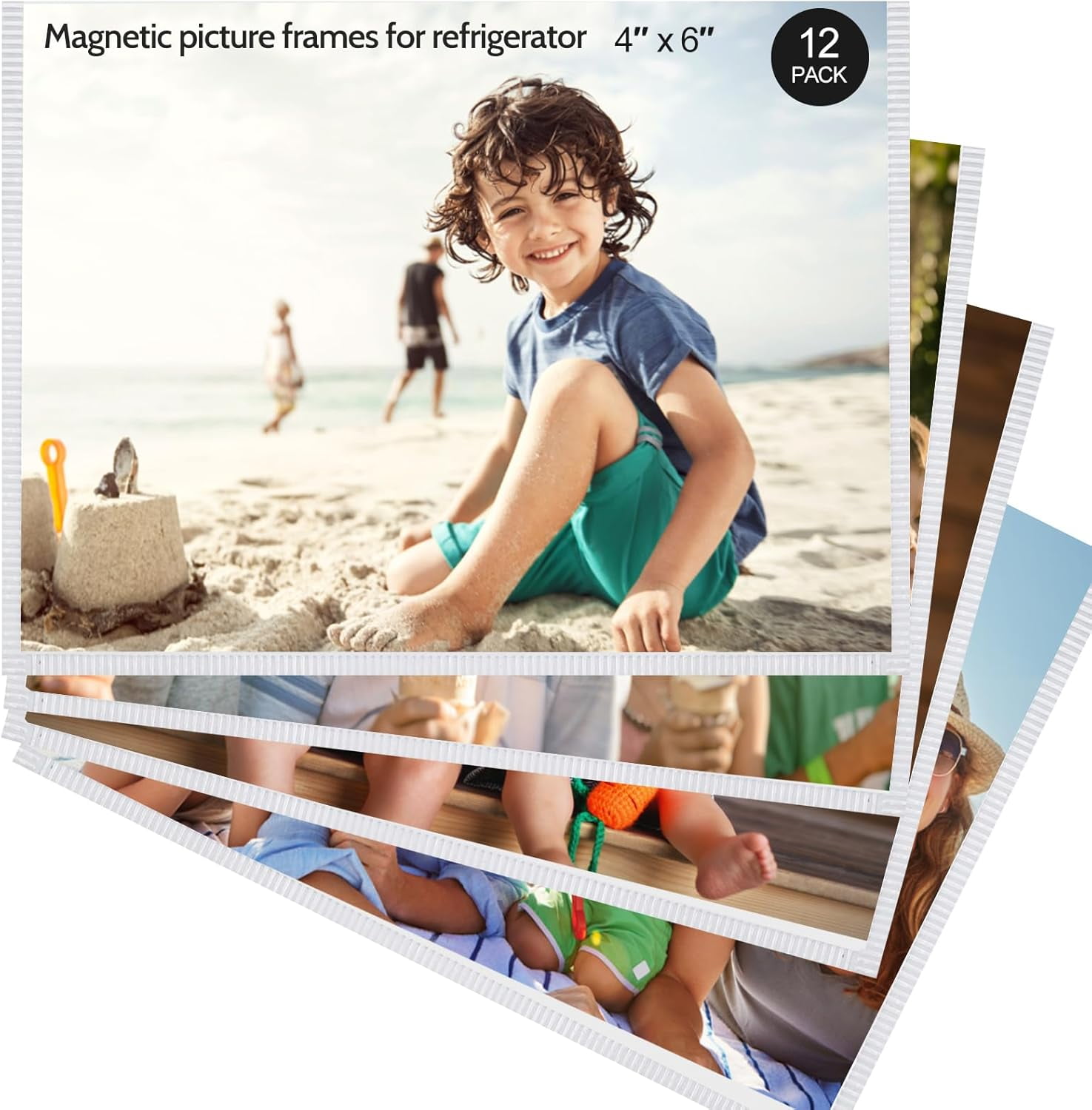 Magnetic photo frame, reusable magnetic photo frame, refrigerator ...