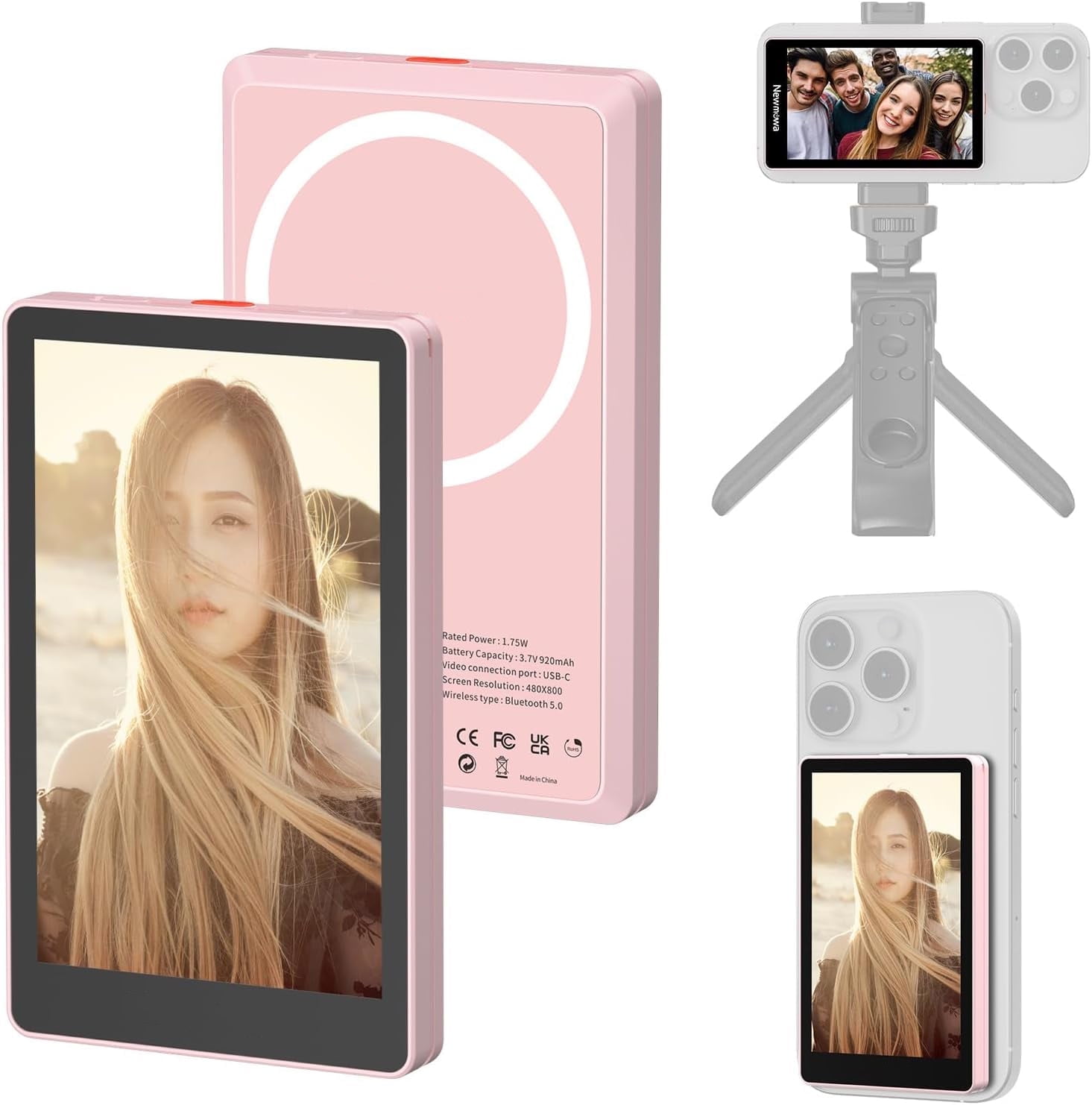 Magnetic Portable Selfie Monitor for iPhone - for Live Streaming ...