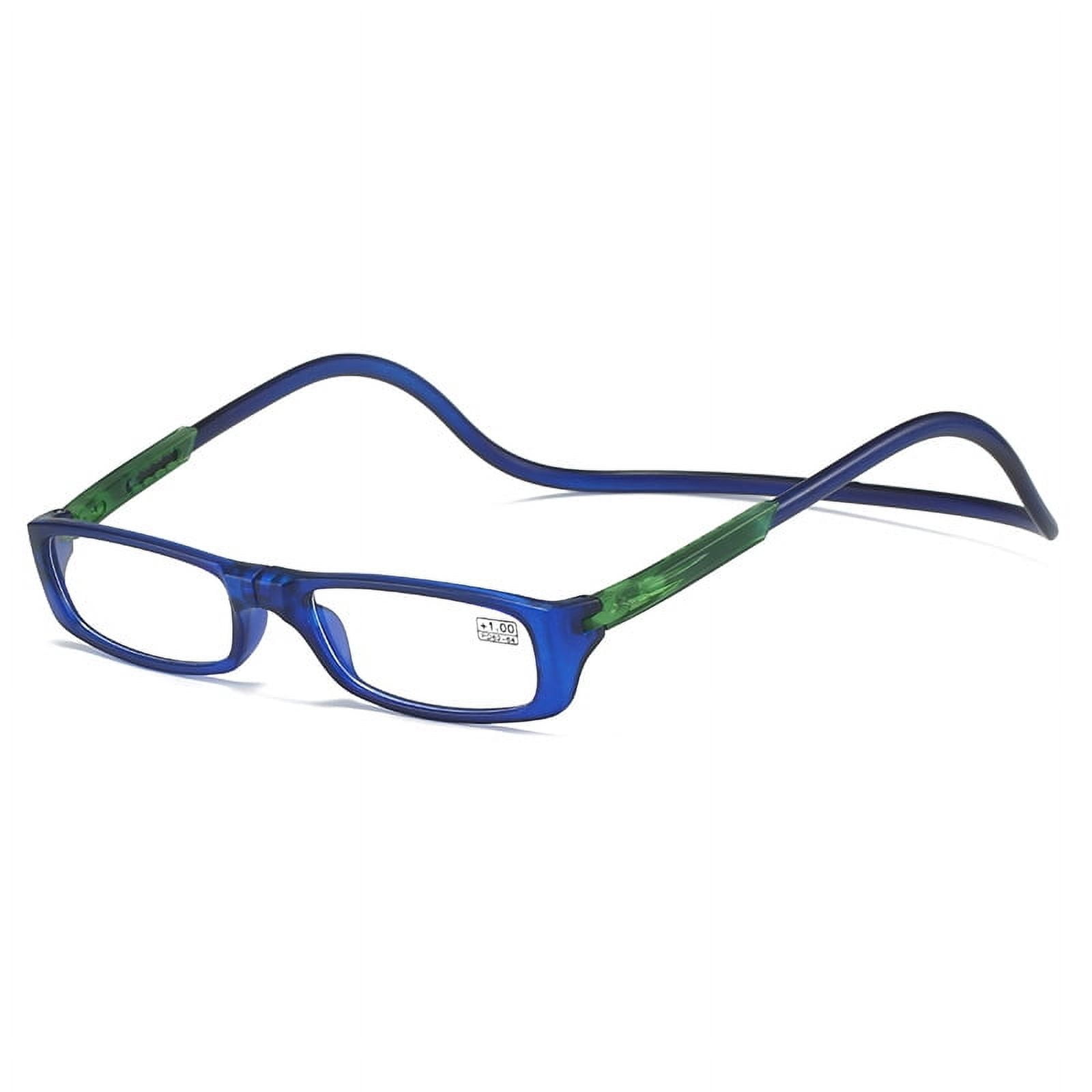 Magnetic reading glasses can be hung around the neck for easy carrying ...